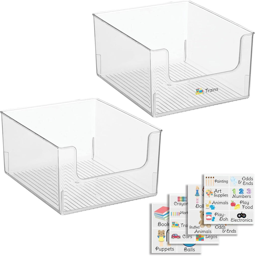 Front Dip Bin with Labels (8-Pack) – Intelligent Living